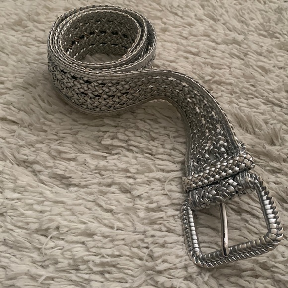 bebe | Accessories | Y2k Bebe Silver Woven Belt | Poshmark